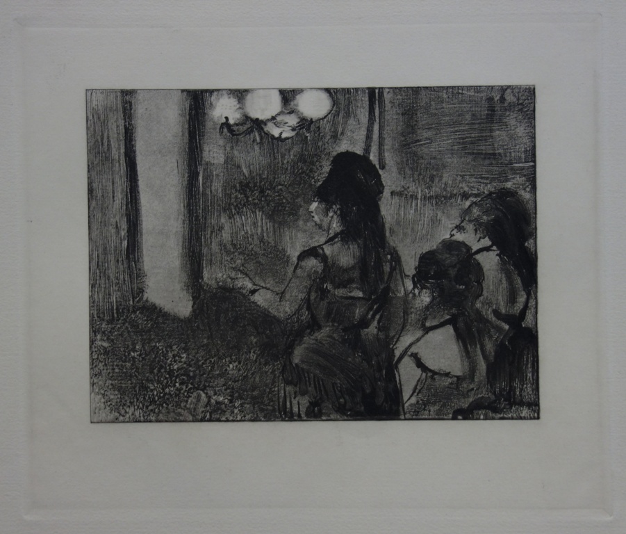 Edgar DEGAS - Three women in the living room - original etching, 1935 ...