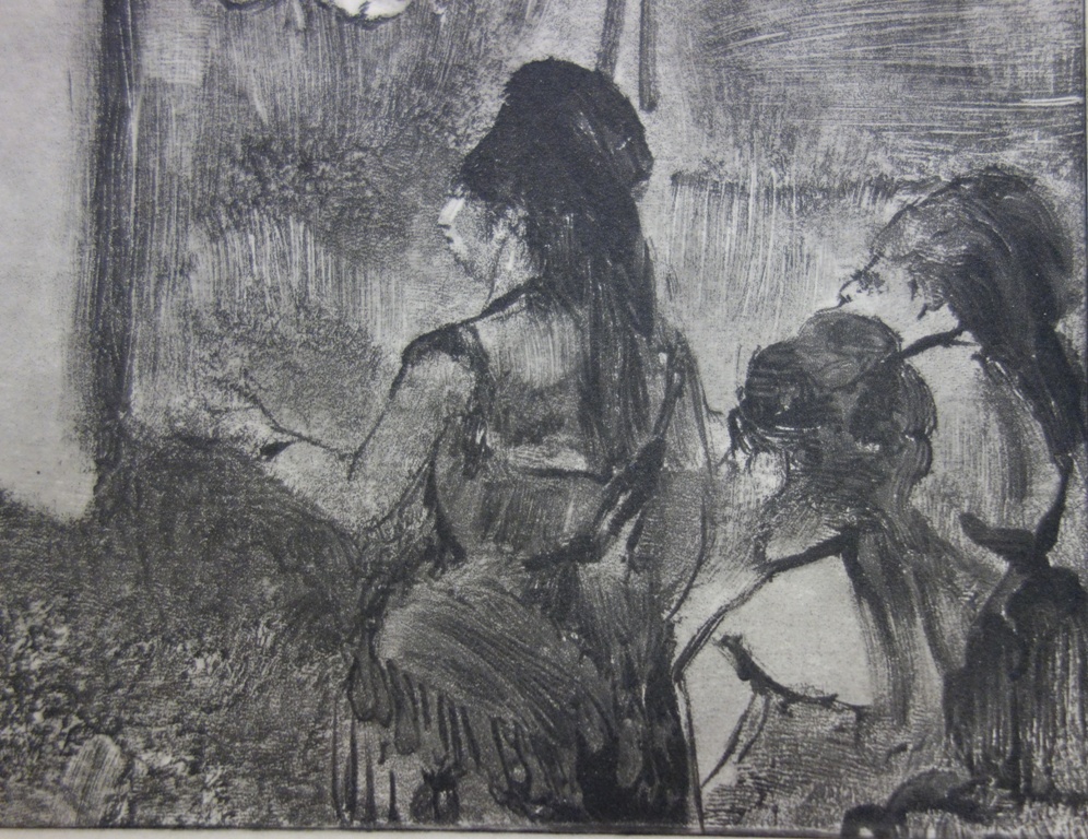 Edgar DEGAS - Three women in the living room - original etching, 1935 ...