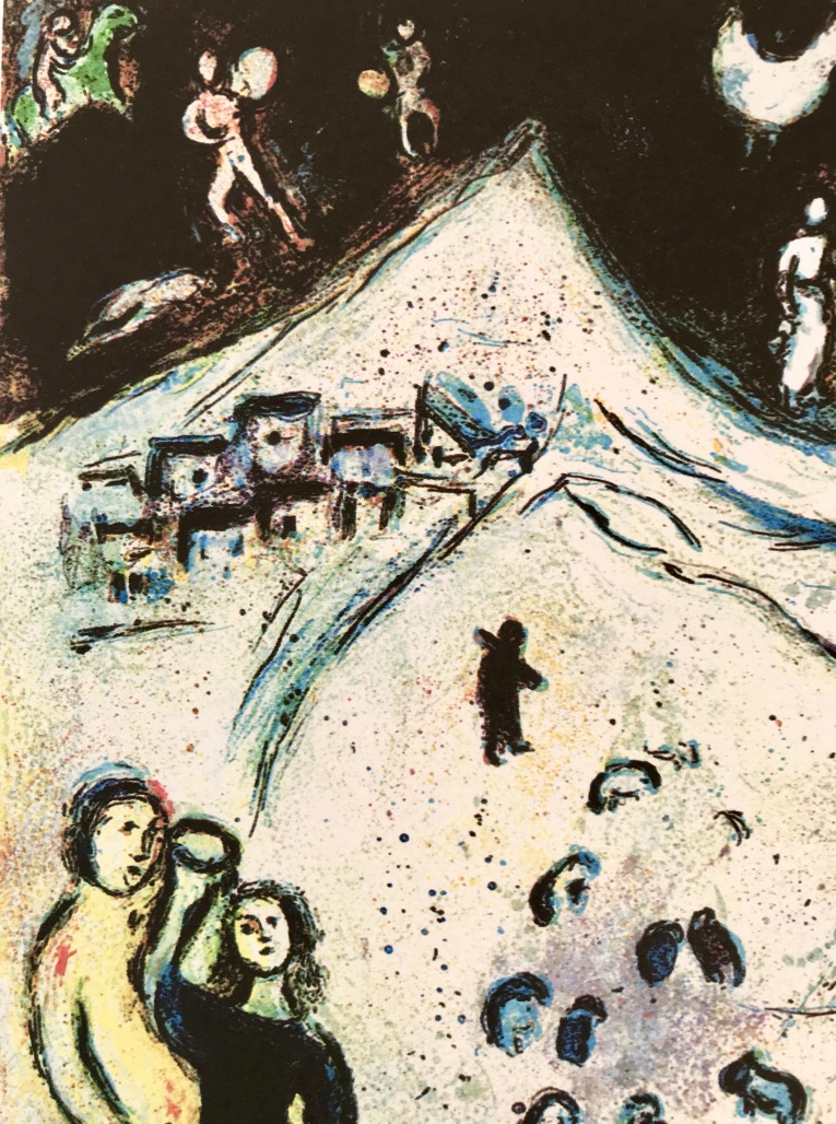 Lithograph after Marc Chagall - Winter - Post War & Modern Art - Plazzart
