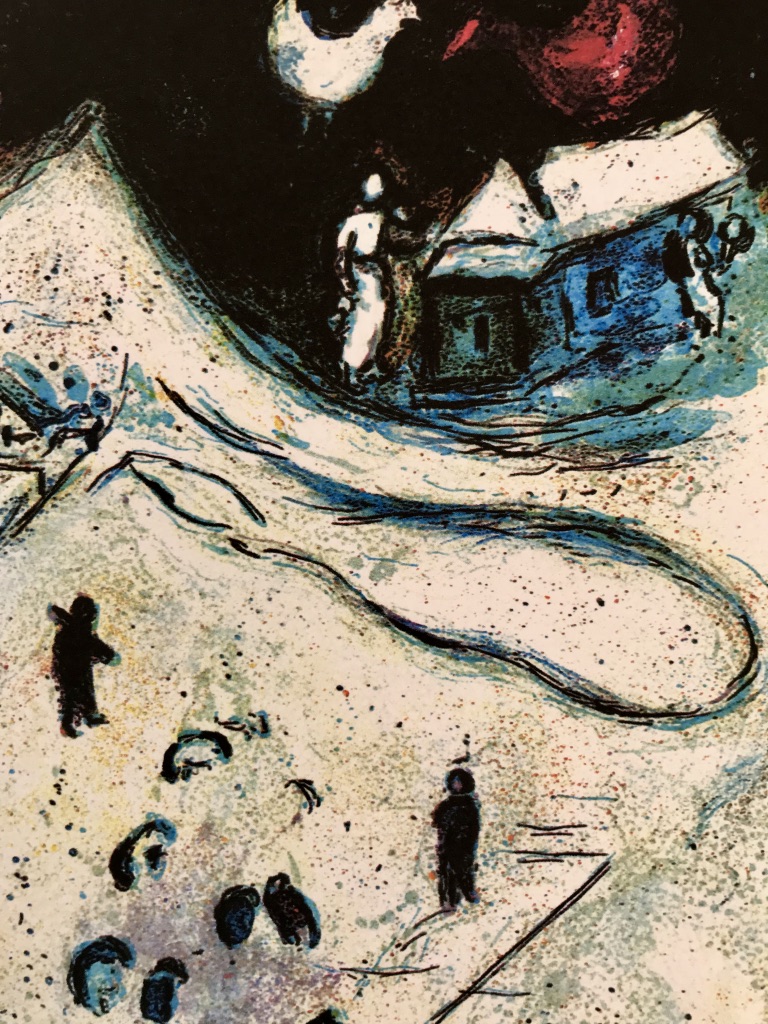 Lithograph after Marc Chagall - Winter - Post War & Modern Art - Plazzart