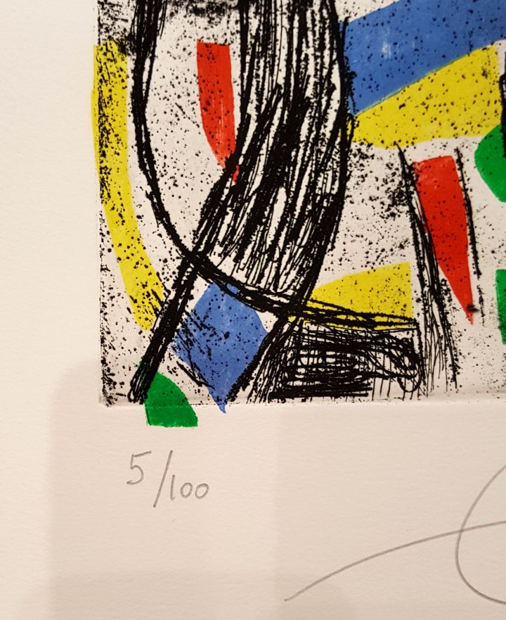 Joan MIRO Composition Gravure originale, 1982 Signée au crayon par l ...