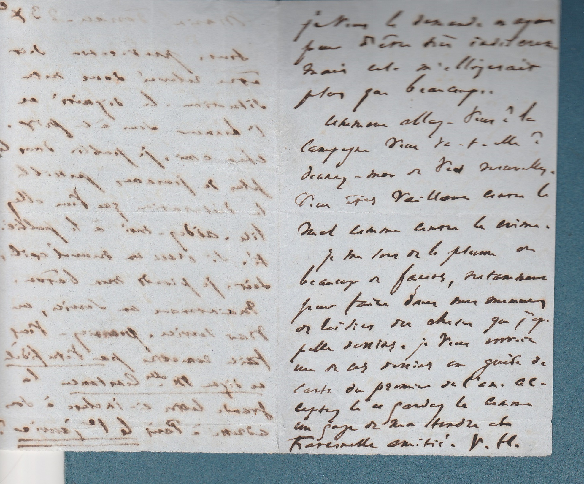 Victor HUGO - Autograph signed letter from his first exile to Jersey ...