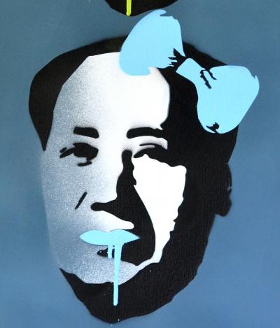 Death NYC (1979) - 4 Mao Drip Melt Pop Grey - Peinture originale signée ...