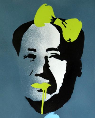 Death NYC (1979) - 4 Mao Drip Melt Pop Grey - Peinture originale signée ...