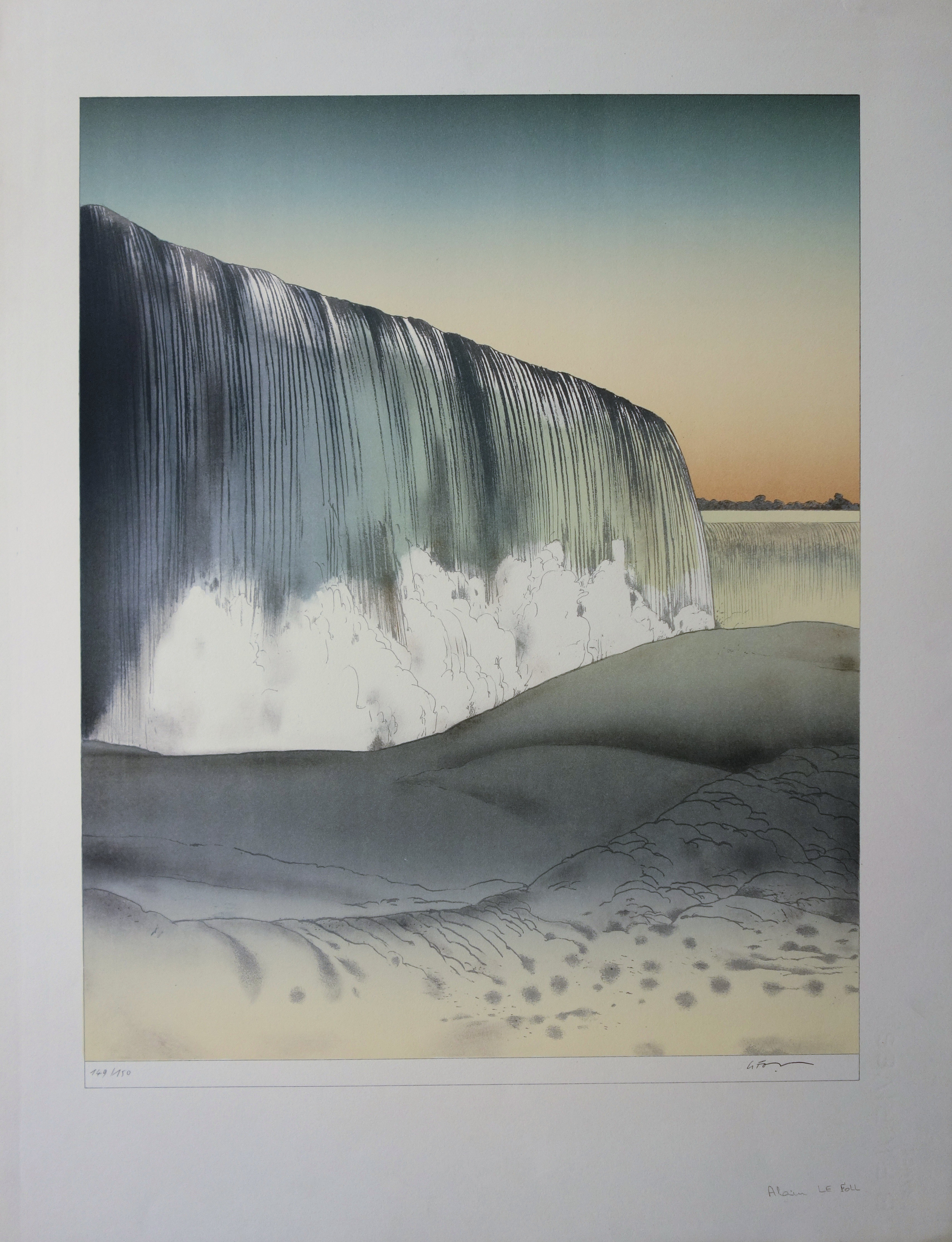 Alain LE FOLL - La cascade - lithographie originale signée | Barnebys