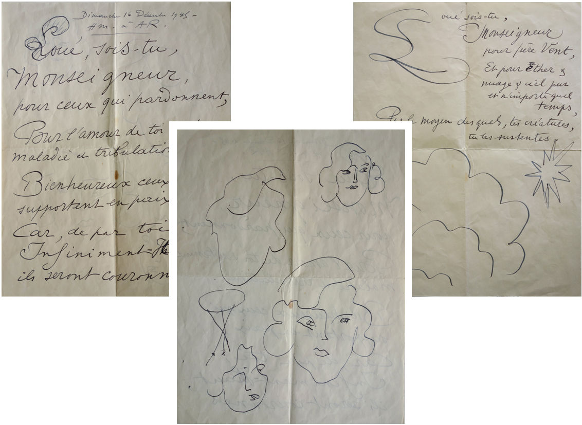 Henri MATISSE - Original drawings and manuscript - Signed, 1945 - Post ...