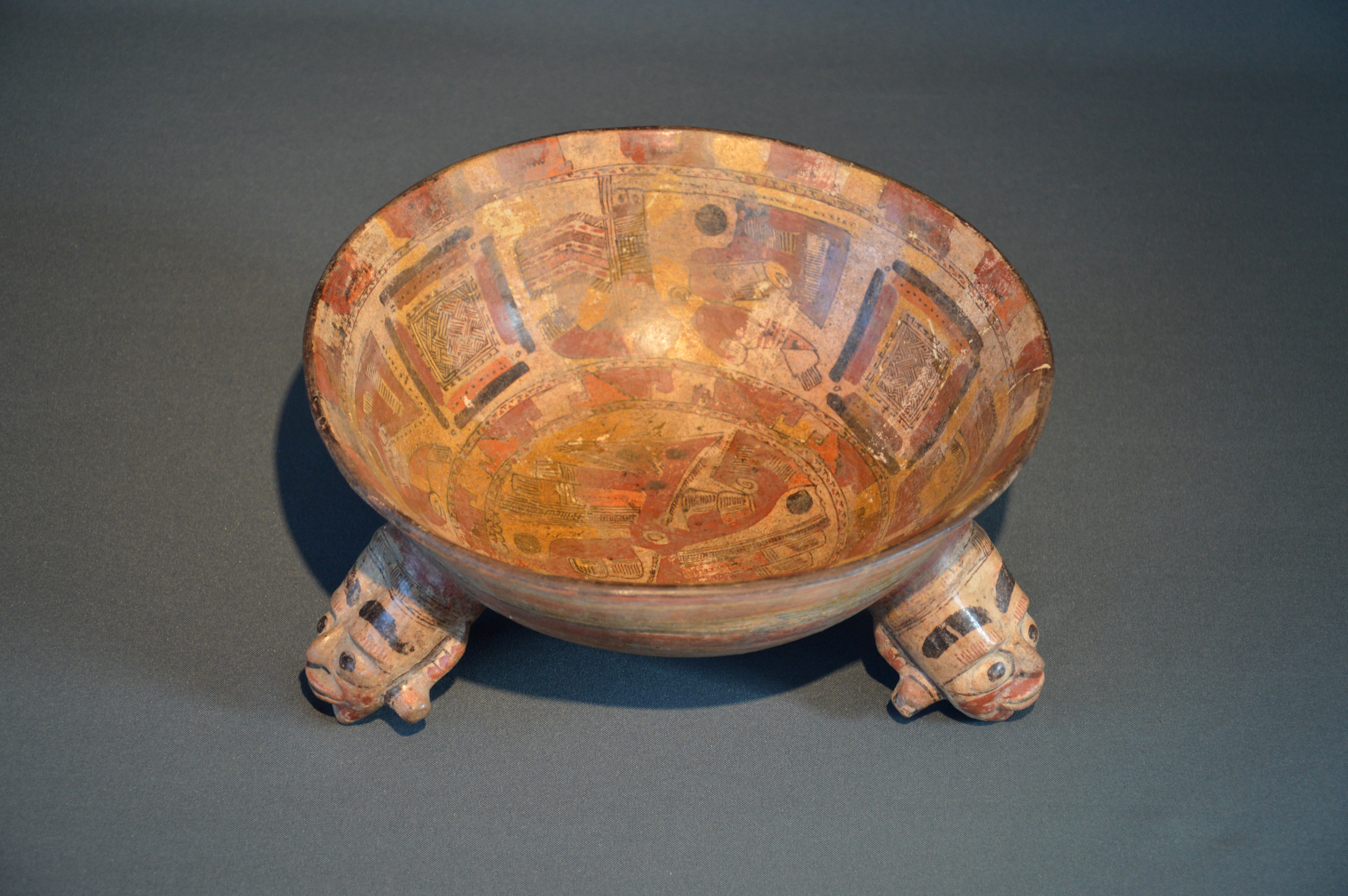 Costa Rica, Important Polychrome Tripod Cup, Guanacaste culture, 800 ...