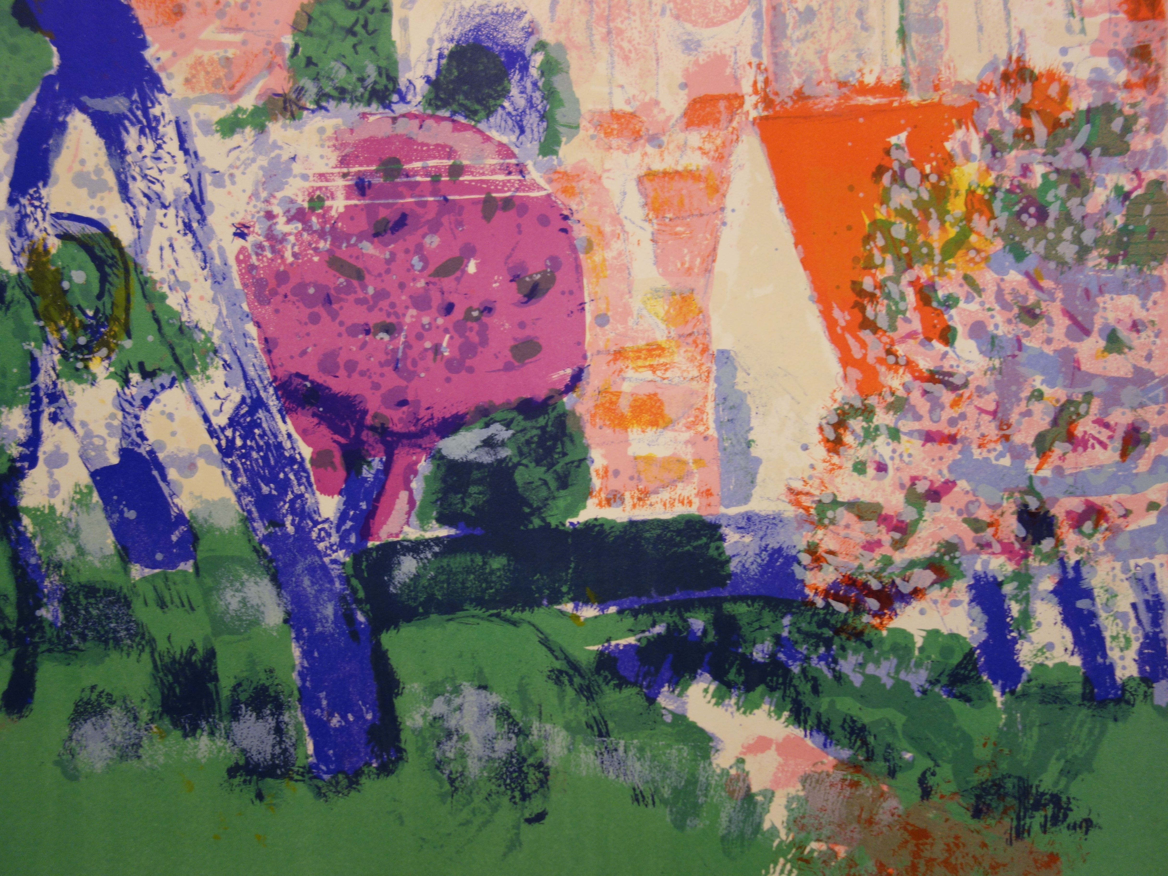 Paul GUIRAMAND : La Cathédrale de Chartres - Lithographie originale Signée - Art Moderne - Plazzart