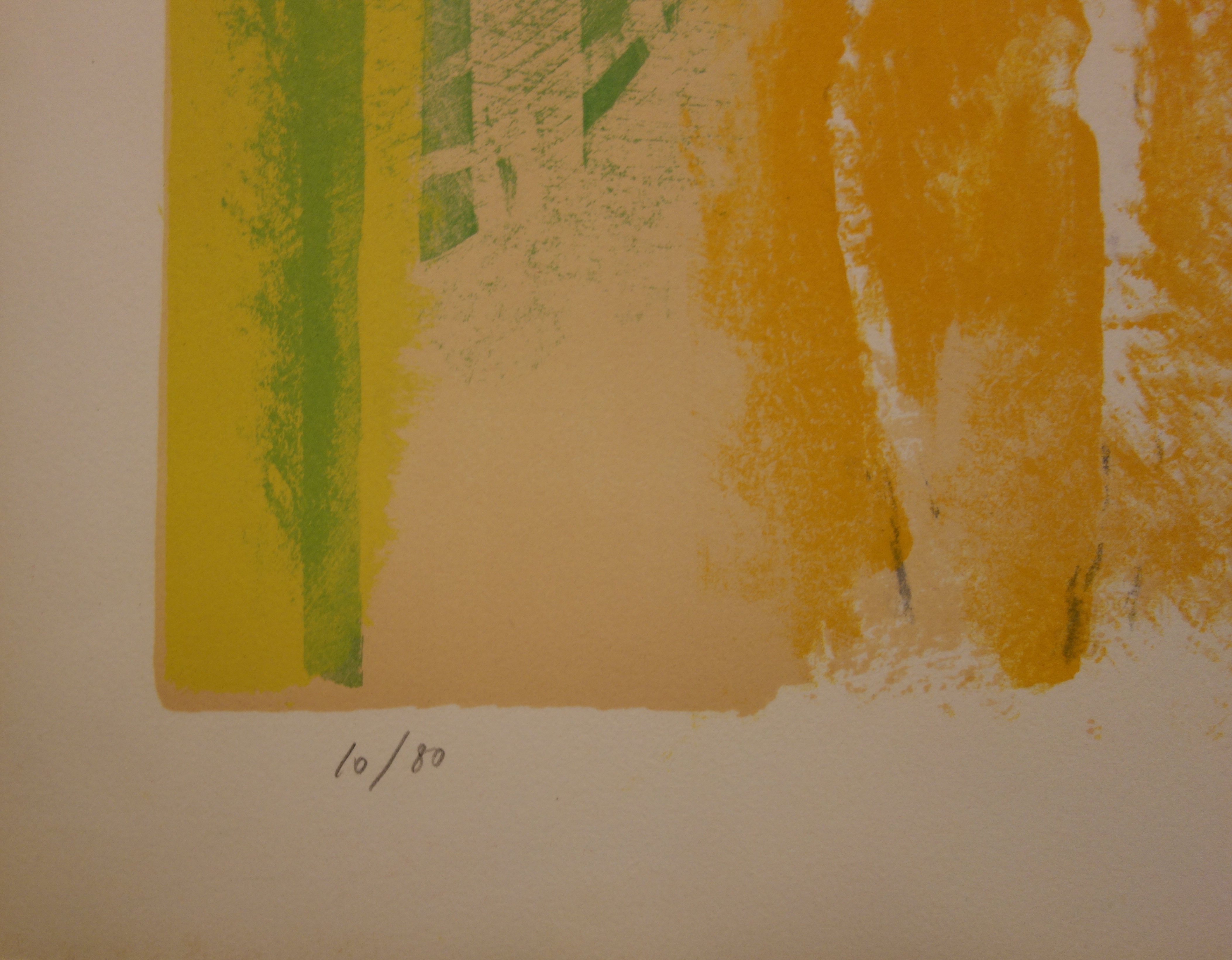 Paul GUIRAMAND: The riders in autumn - Original signed lithograph - Post War & Modern Art - Plazzart