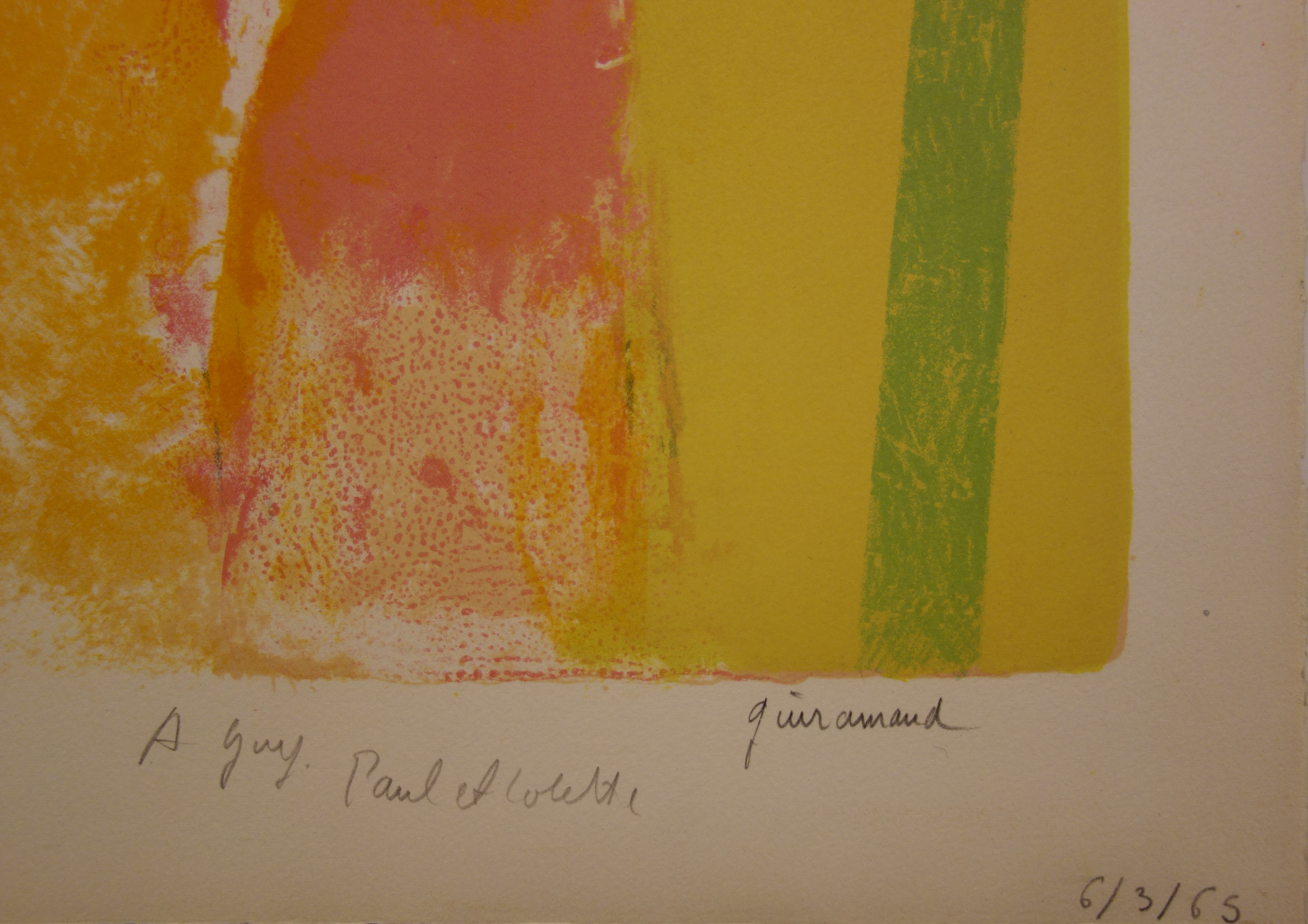 Paul GUIRAMAND: The riders in autumn - Original signed lithograph - Post War & Modern Art - Plazzart