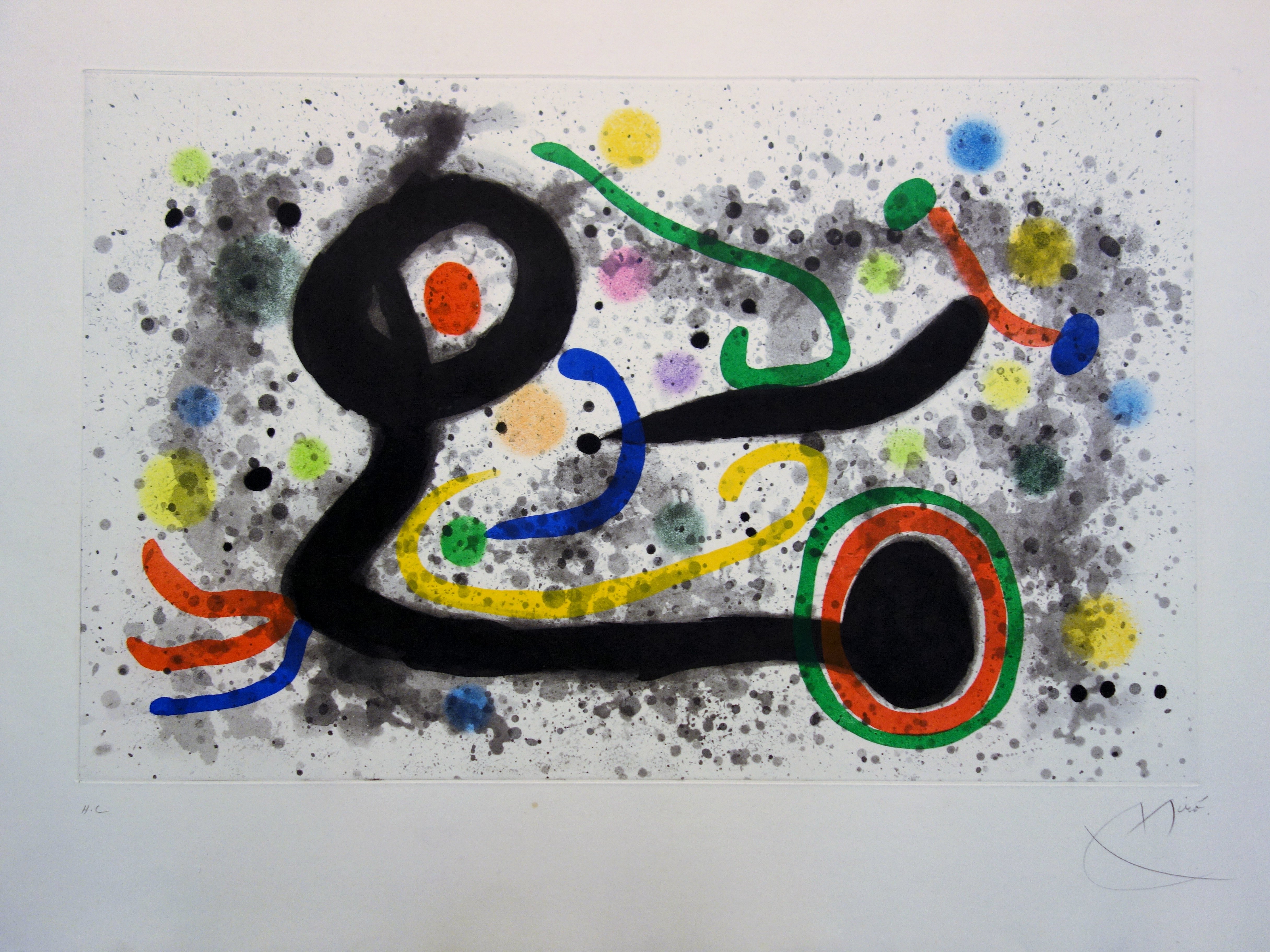 Joan MIRO : Sous la grêle - Gravure originale signée au crayon - Art ...