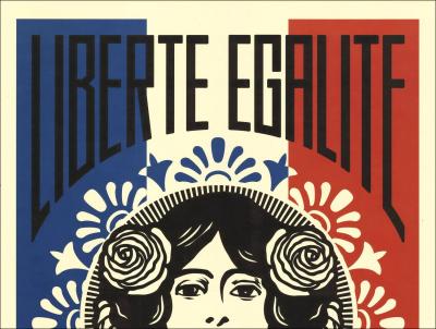 SHEPARD FAIREY (OBEY) - Sérigraphie "LIBERTÉ ÉGALITÉ FRATERNITÉ ...