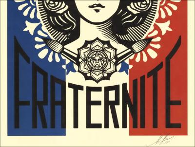 SHEPARD FAIREY (OBEY) - Sérigraphie "LIBERTÉ ÉGALITÉ FRATERNITÉ ...