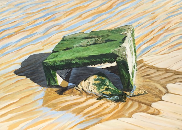 Marie-Cécile DEFLINE - Bâche, mer étale, 1991/93 - Huile sur toile ...