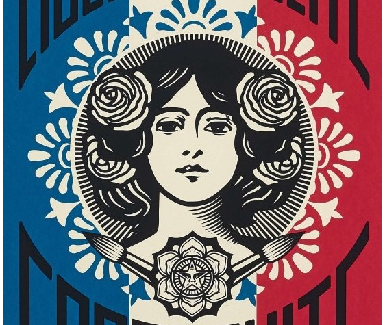 Shepard Fairey (OBEY) - Liberté Egalité Fraternité - Impression Offset ...