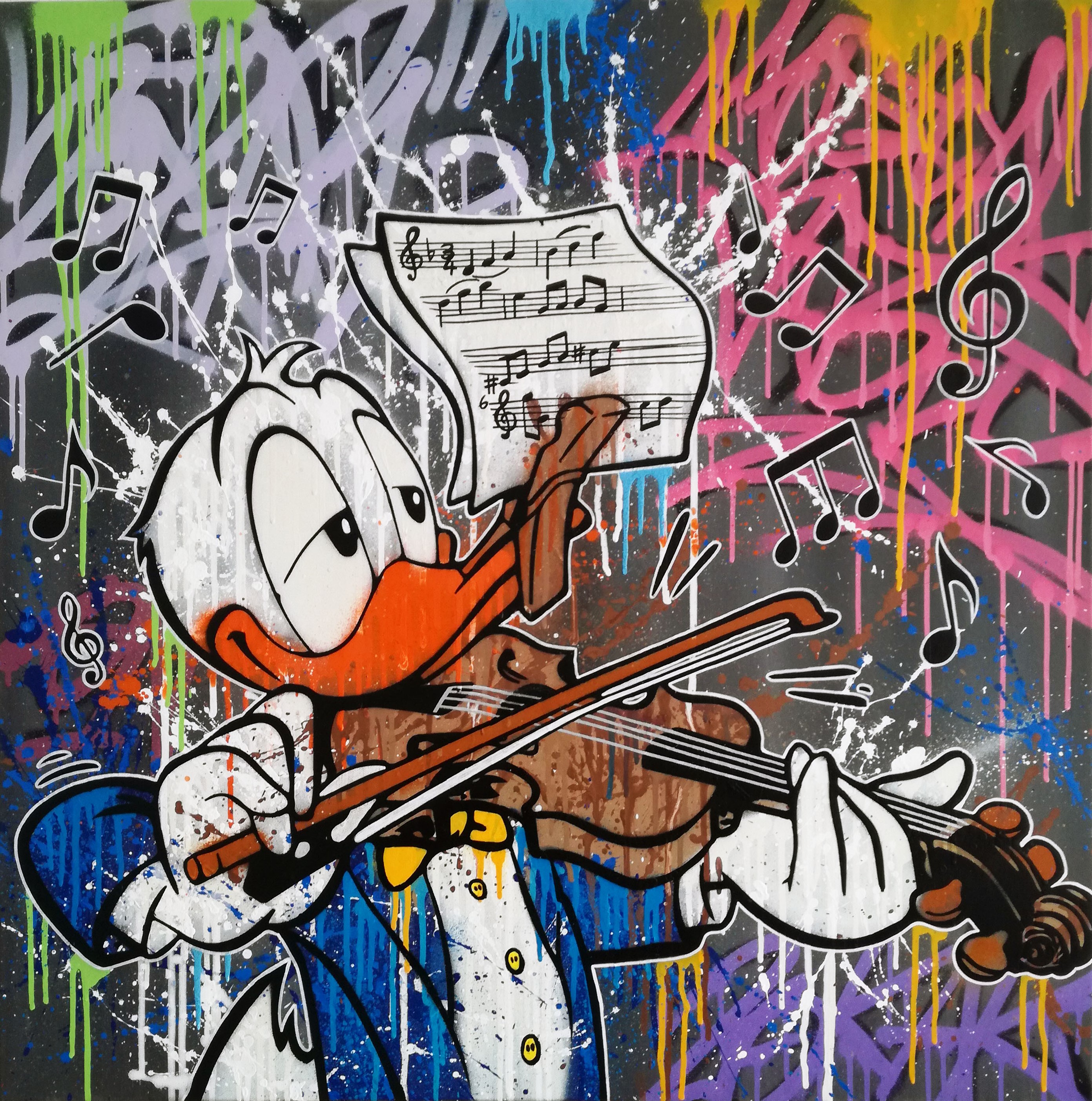 Zokar - The Violinist - Technique Mixte - Art contemporain - Plazzart