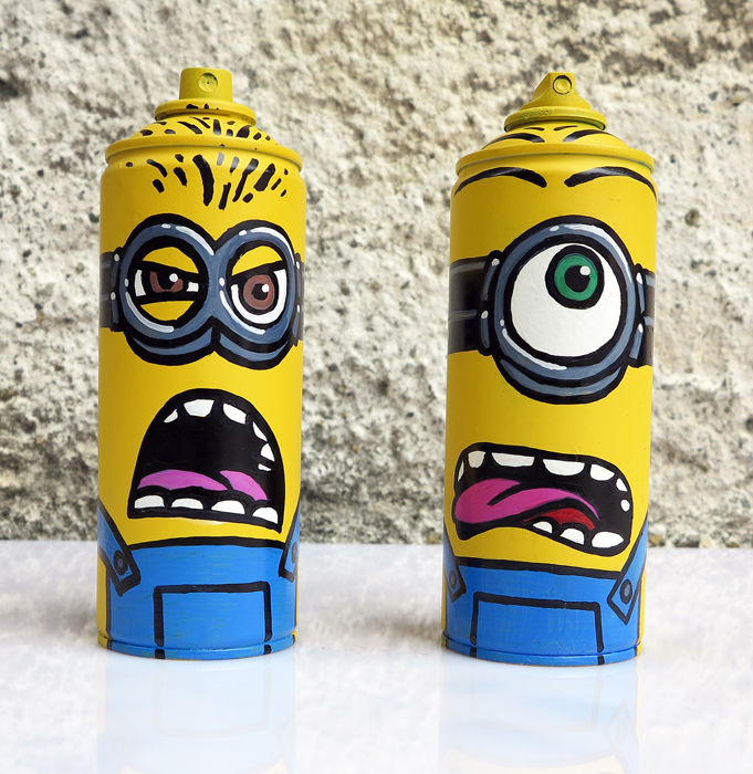 Mr.Funky,Streetart will rockyou! Minions,2017 - Street Art - Plazzart
