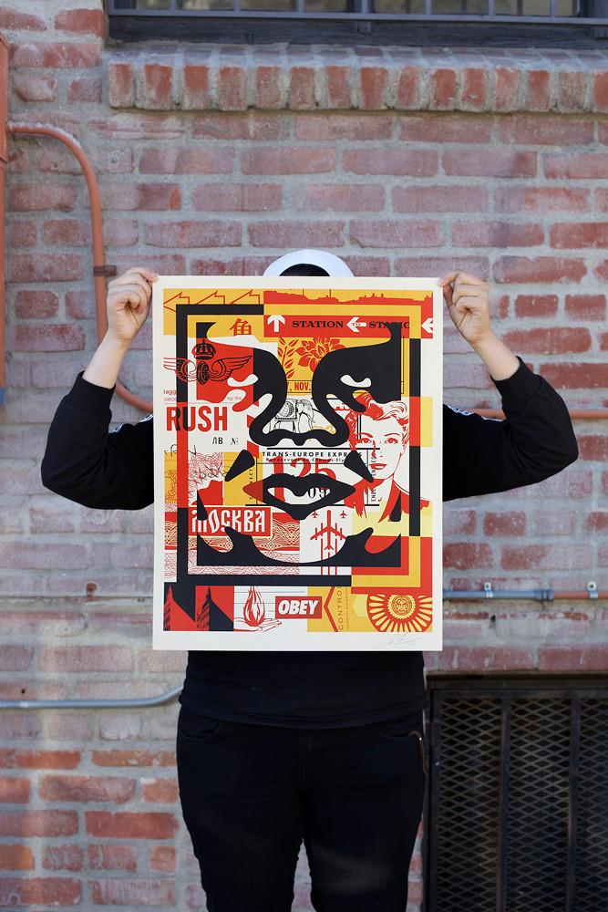 Obey Giant dit, Shepard Fairey (1970) - Tryptique Obey original signée ...