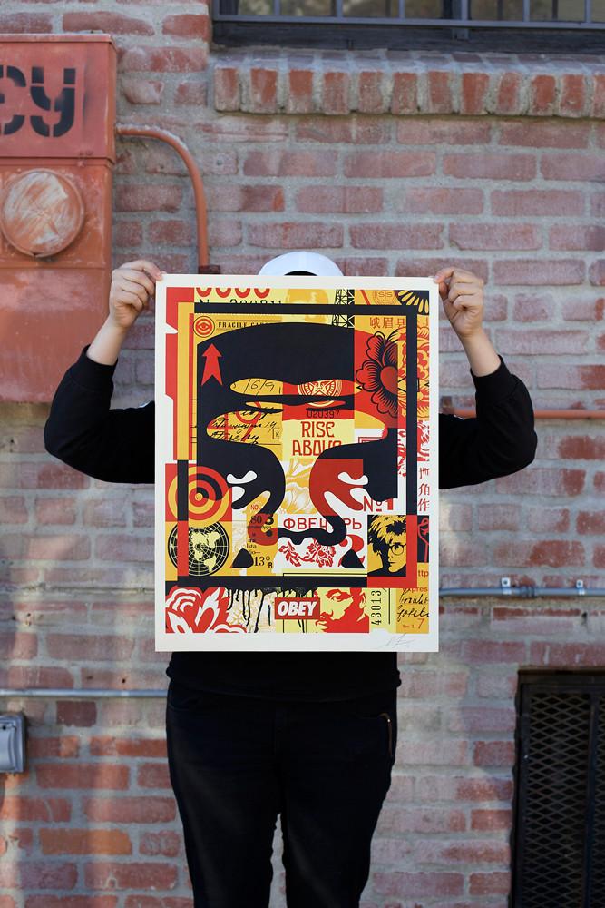 Obey Giant dit, Shepard Fairey (1970) - Tryptique Obey original signée ...