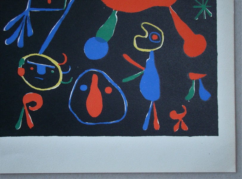 Joan MIRO (after) - Characters and figures, 1949 - Stencil in colours ...