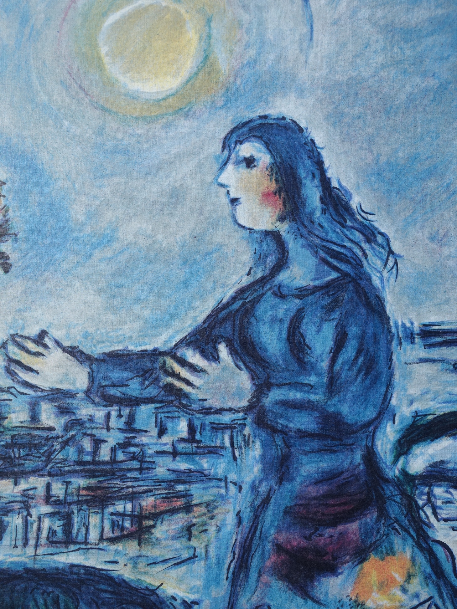 Marc Chagall Nachher Liebespaar Auf Den Dächern Von Paris