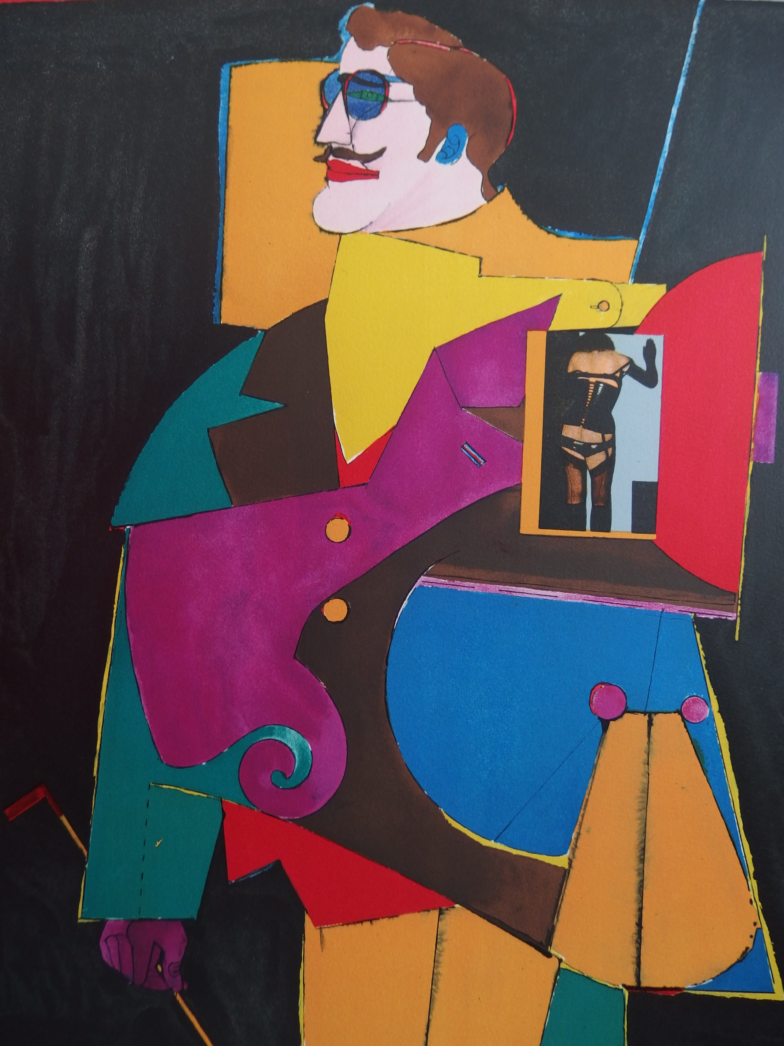 Richard LINDNER : Le dictateur kitch - Lithographie originale Signée ...