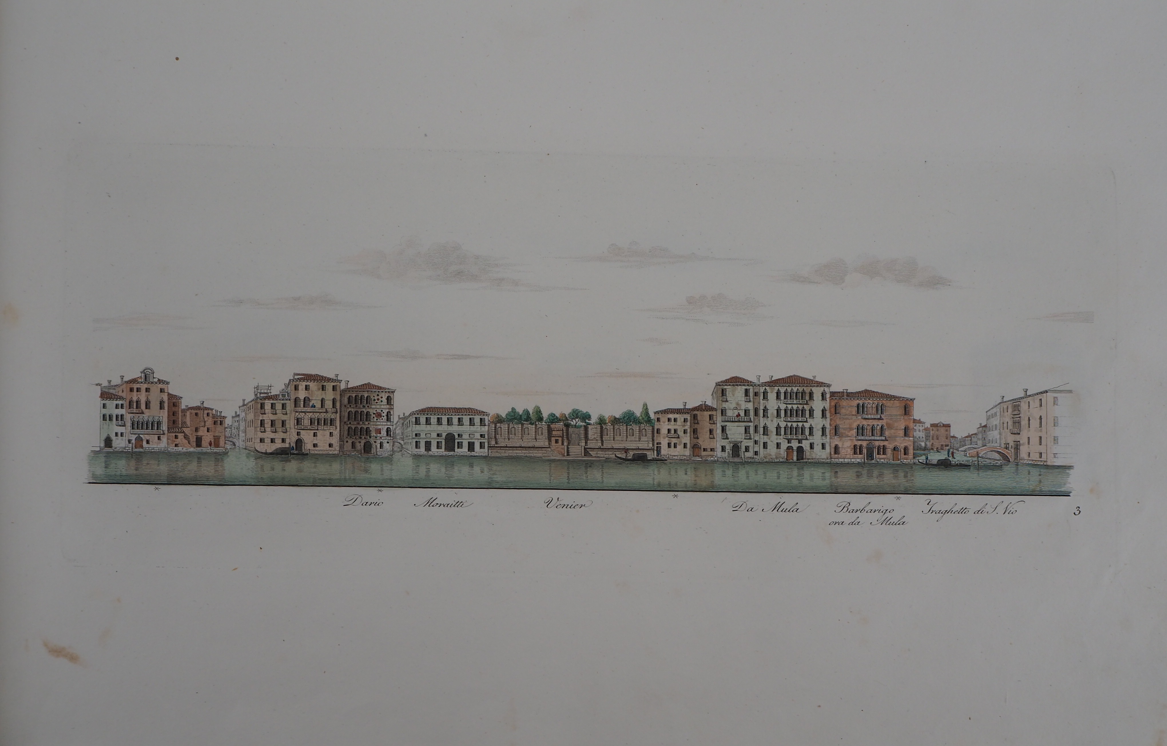 Dionisio MORETTI - Venice, view of the Grand Canal, original etching ...