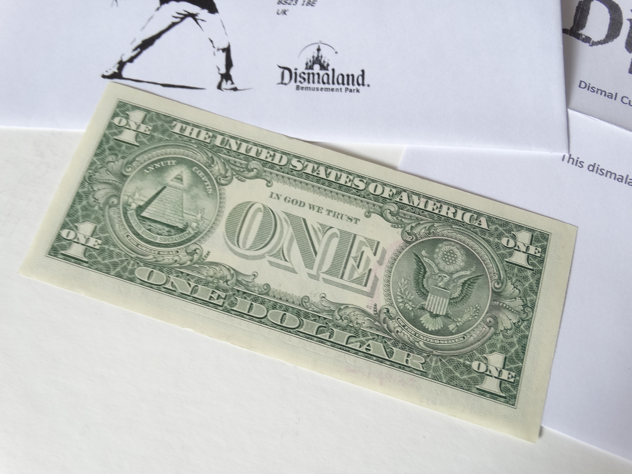 Banksy Dismaland note, small original graffiti - Street Art - Plazzart