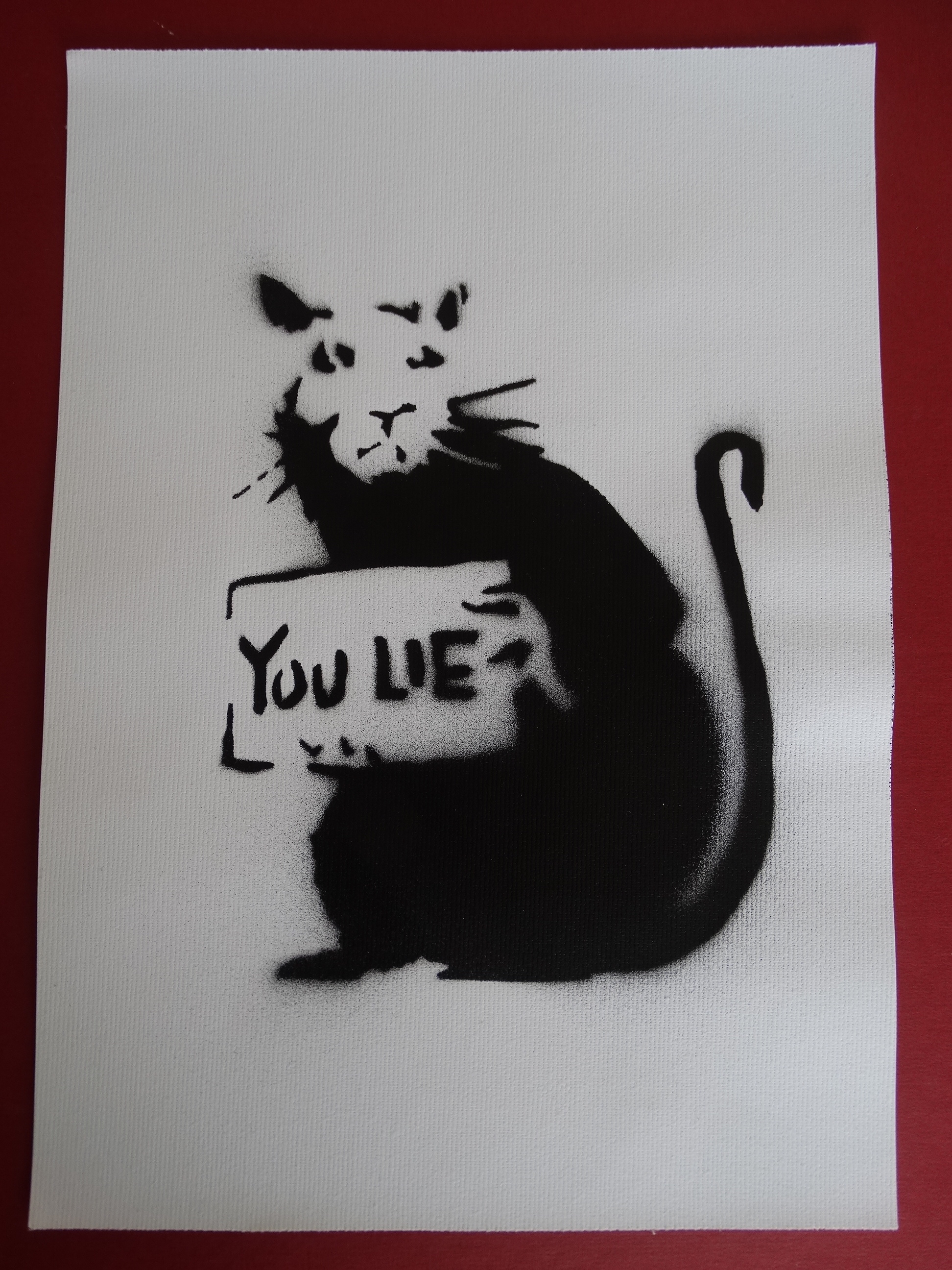 BANKSY - Banksy, Spray Paint Stencil on Canvas - Original Dismaland ...
