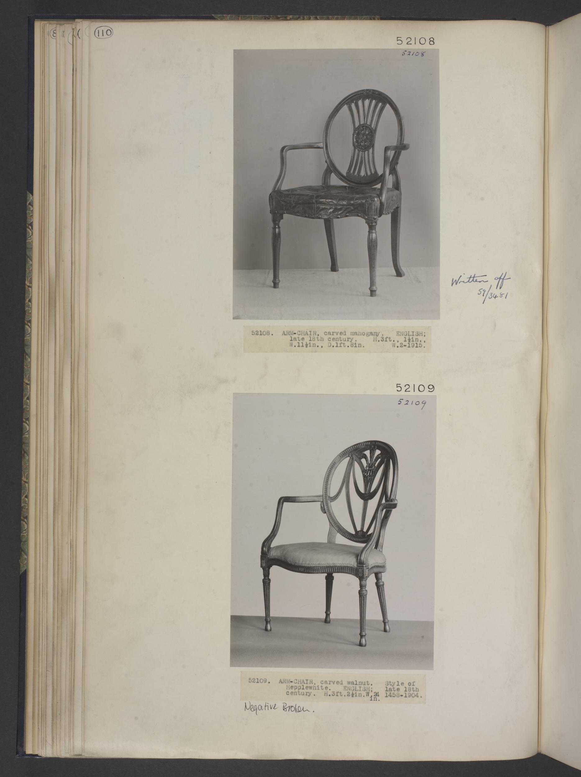 George III Mahogany armchair attributed to William and John Linnell ...