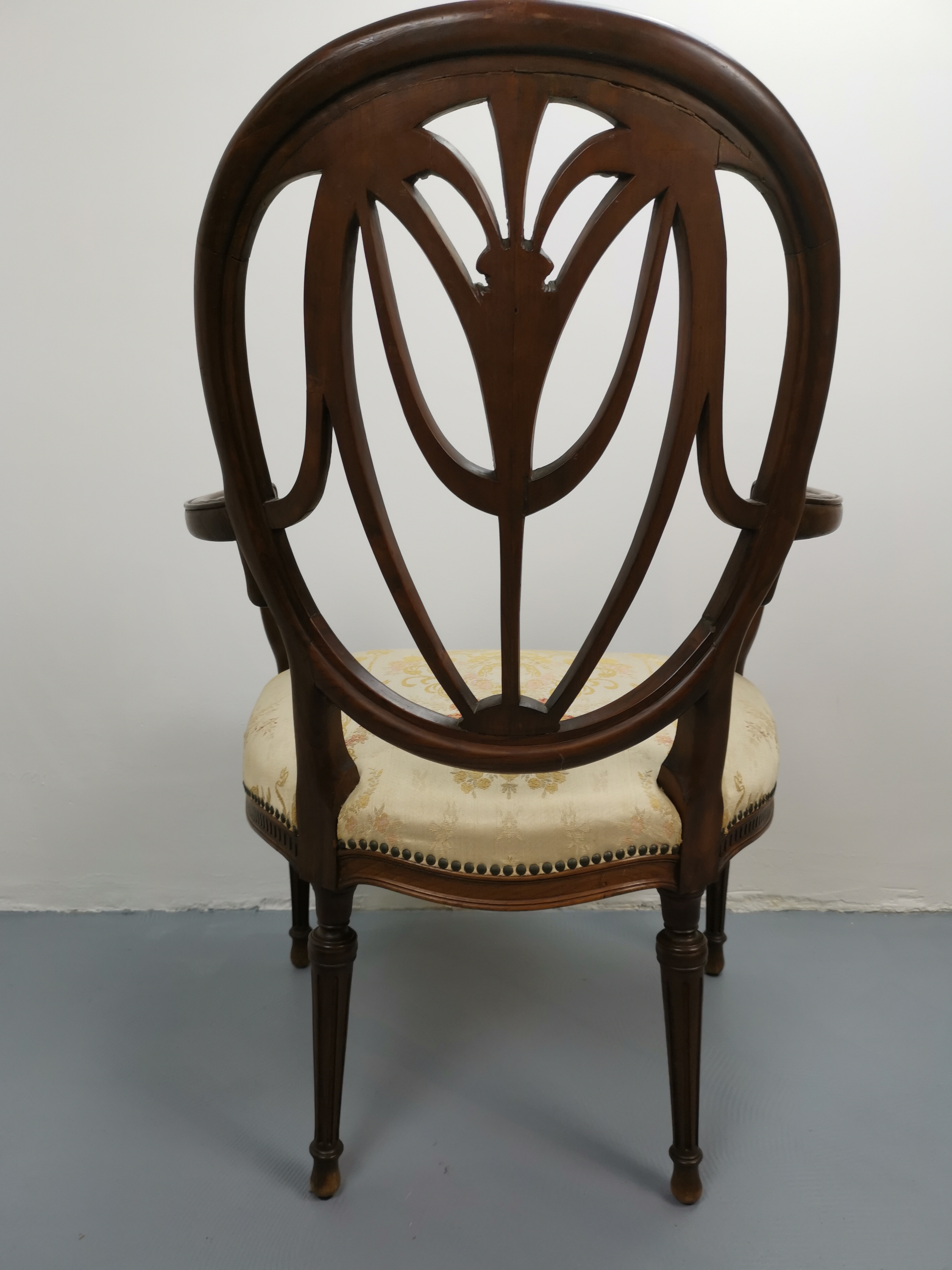 George III Mahogany armchair attributed to William and John Linnell ...