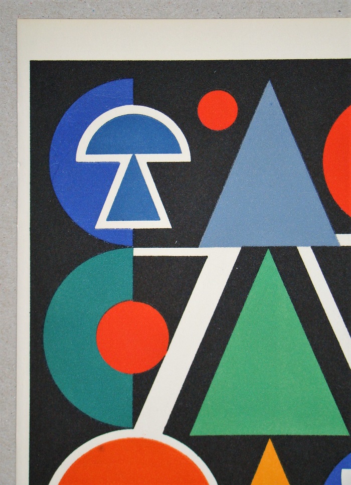 Auguste HERBIN - Rouge, 1949 - Sérigraphie édition limitée - Art Moderne - Plazzart