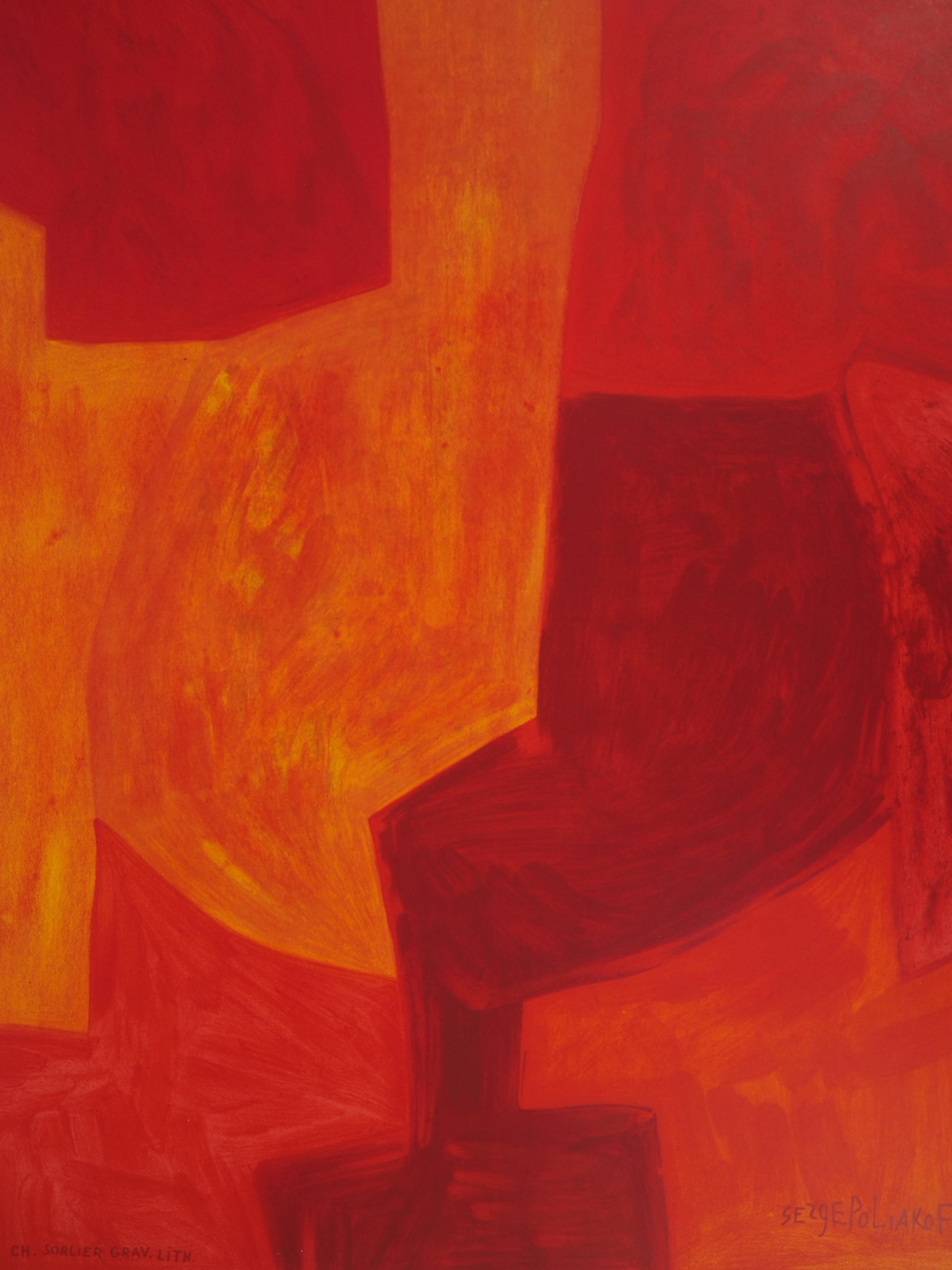 Serge POLIAKOFF (d'après) - Composition rouge, 1977 - Lithographie ...