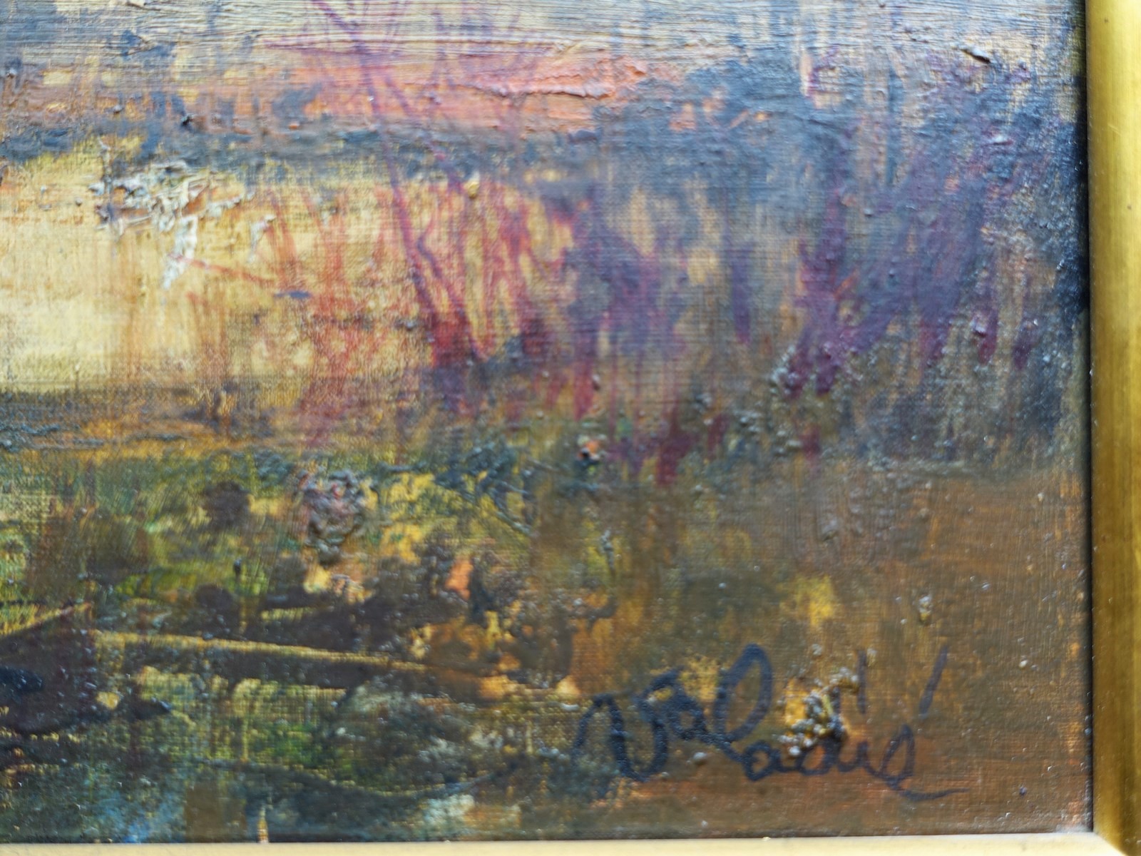 Jean-Baptiste VALADIÉ - Paysage Lacustre de Camargue, 1976, Huile sur ...