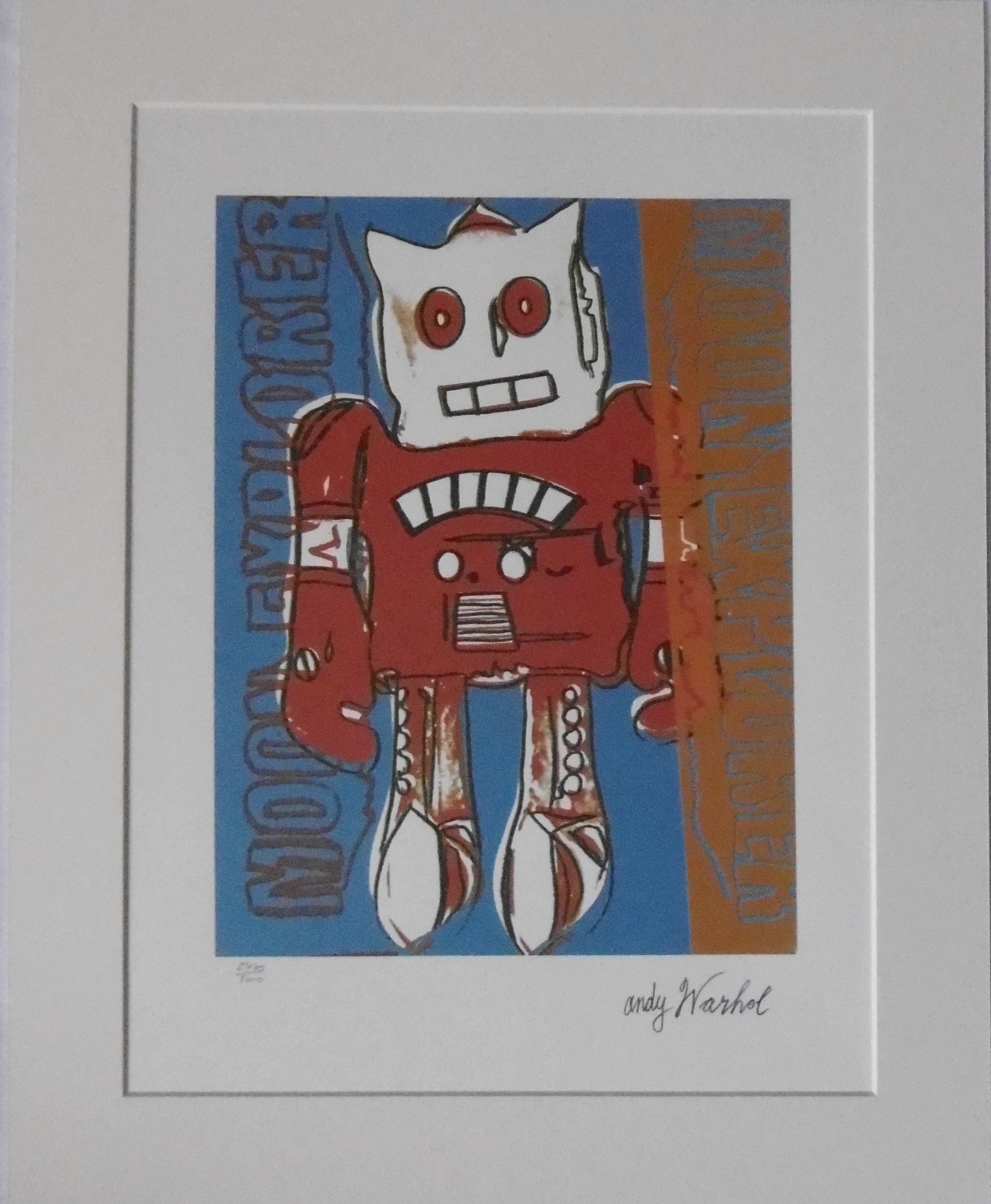 Andy WARHOL, (d'après) "Moon Explorer rouge et bleu", lithographie ...