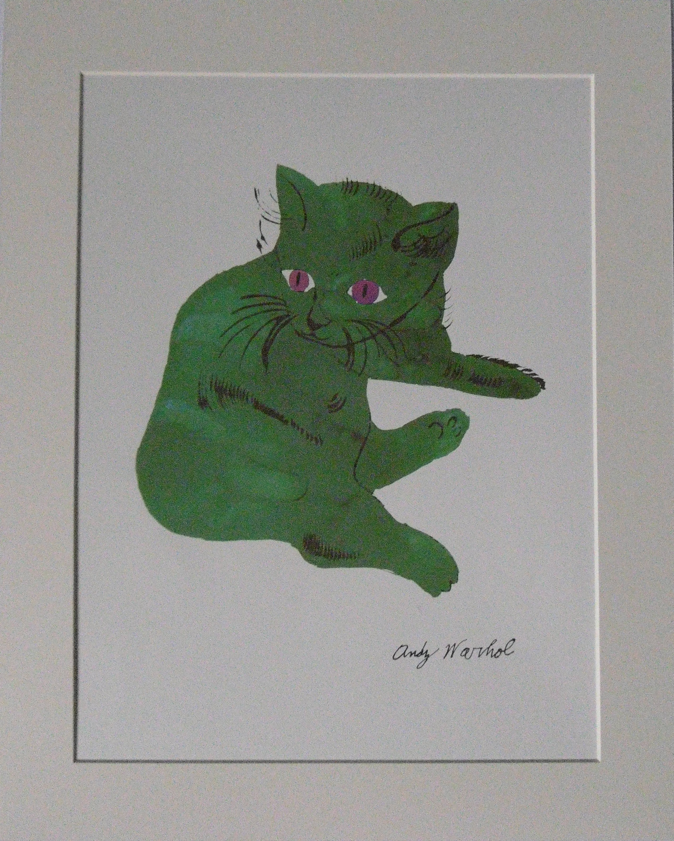 Andy WARHOL (after) - Green cat - Lithograph - Contemporary Art - Plazzart