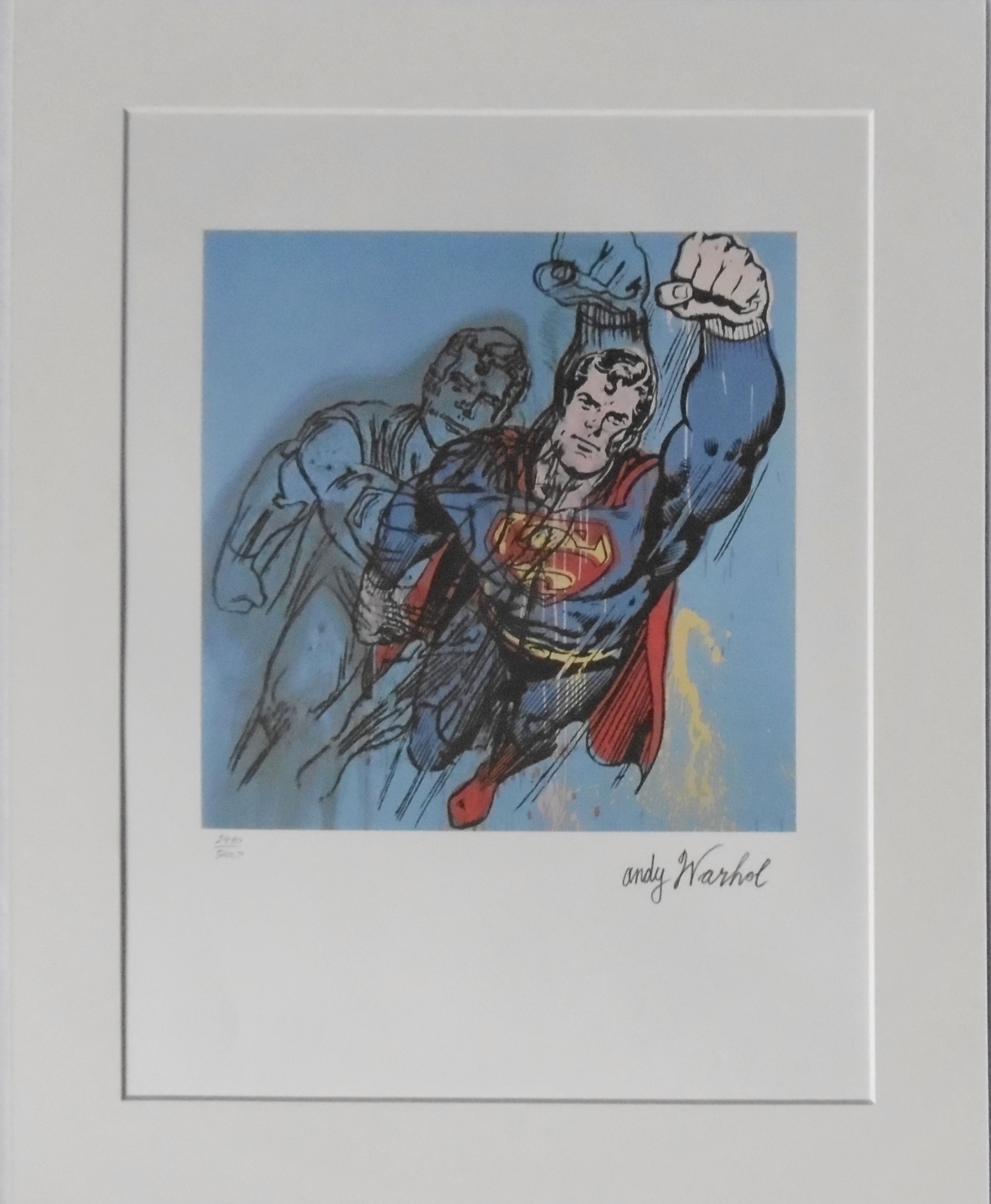 Andy WARHOL(d'après) Superman Lithographie Signée dans la planche et numérotée au crayon - Art ...