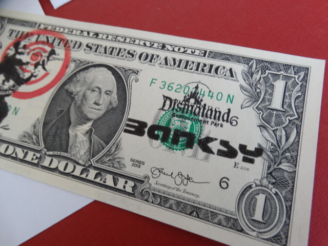 Banksy Dismaland note, small original graffiti - Street Art - Plazzart