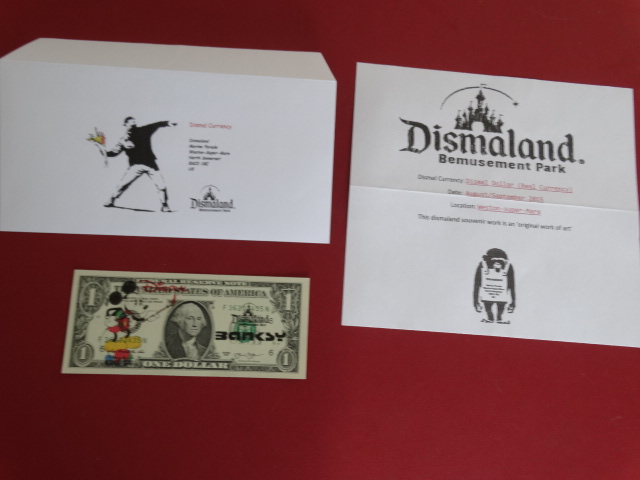 Banksy Dismaland note, small original graffiti - Street Art - Plazzart
