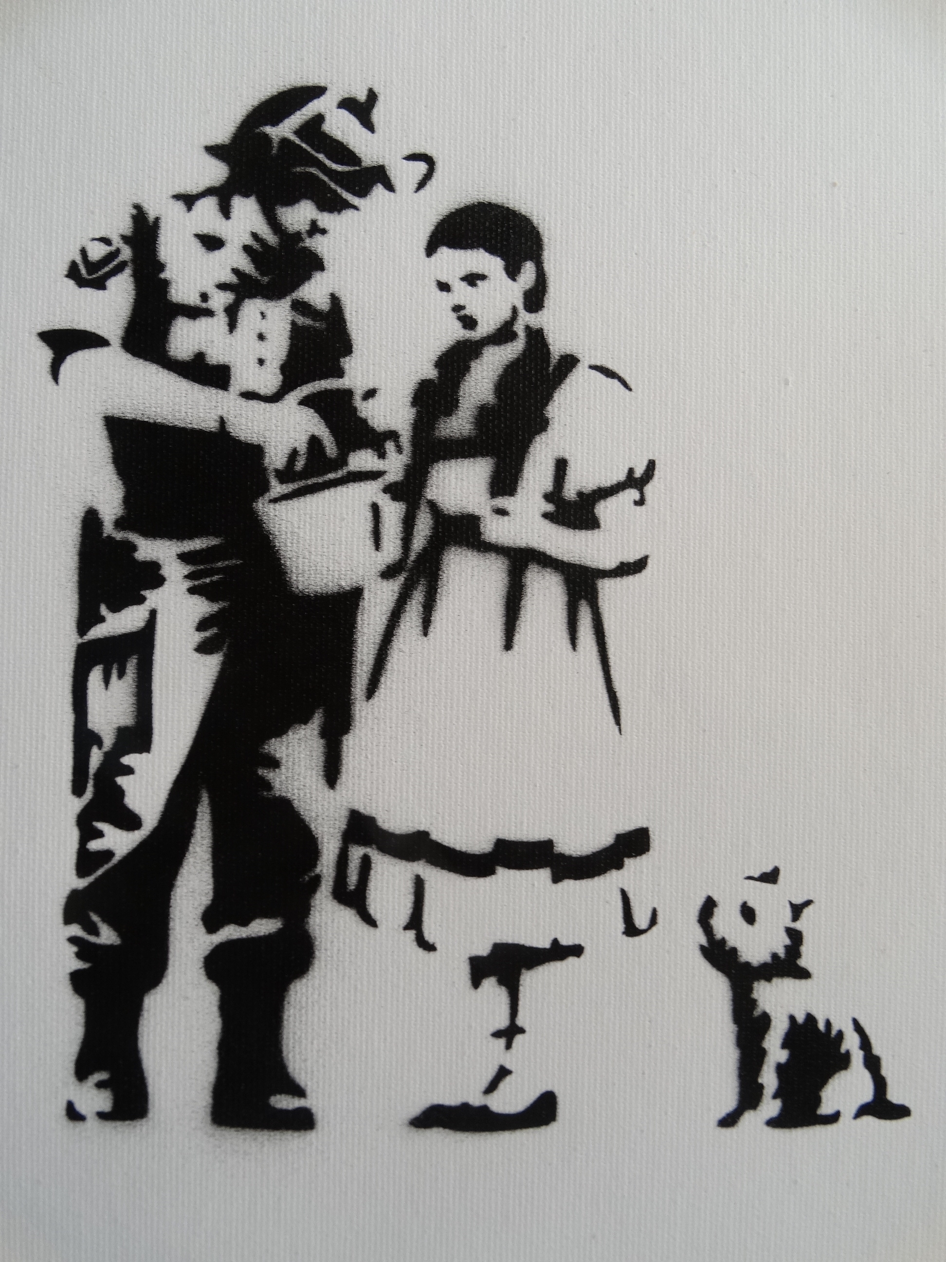 BANKSY - Banksy, Spray Paint Stencil on Canvas - Original Dismaland ...