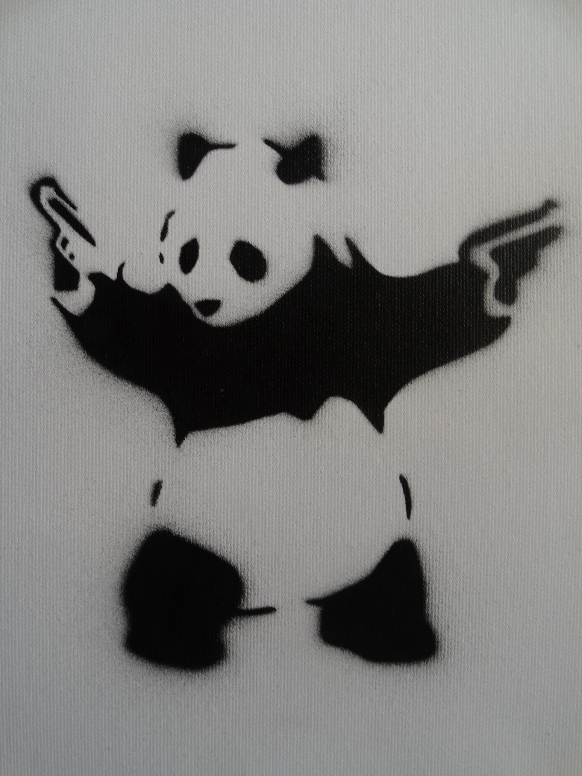 BANKSY - Banksy, Spray Paint Stencil on Canvas - Original Dismaland ...