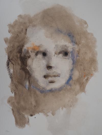 Leonor Fini Portrait Mélancolique Lithographie Originale Signée