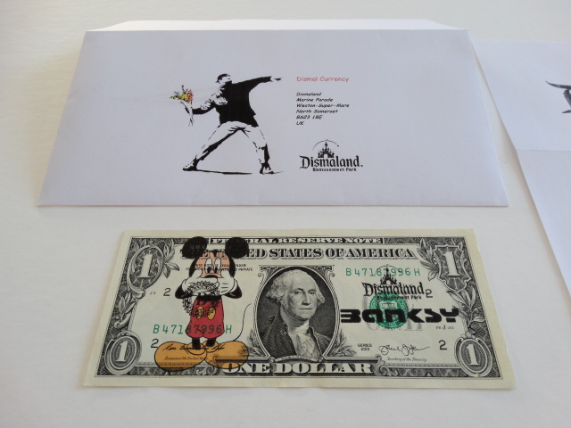 Banksy Dismaland note, small original graffiti - Street Art - Plazzart