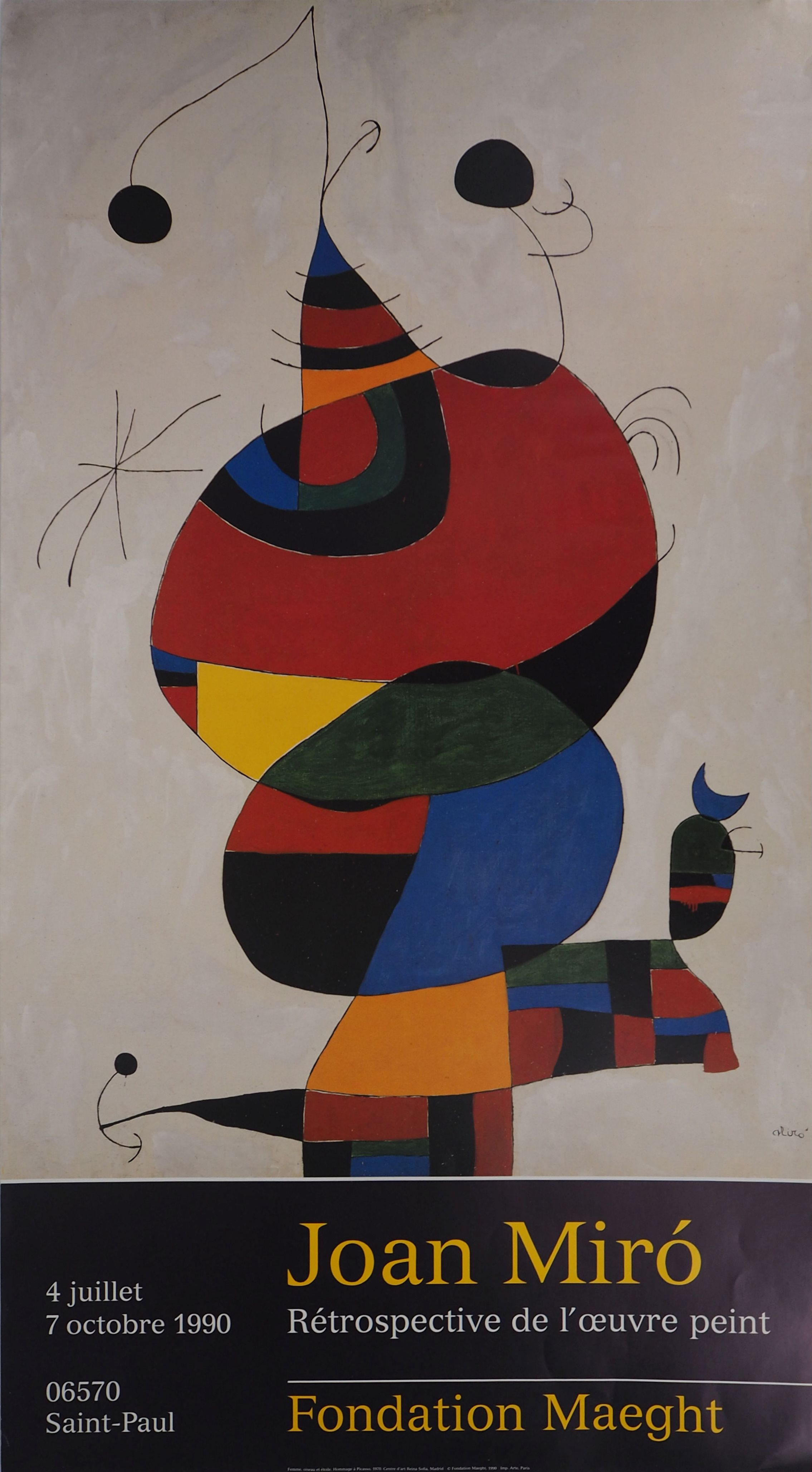 Joan MIRO - Frau, Vogel und Stern - Lithografie | Barnebys
