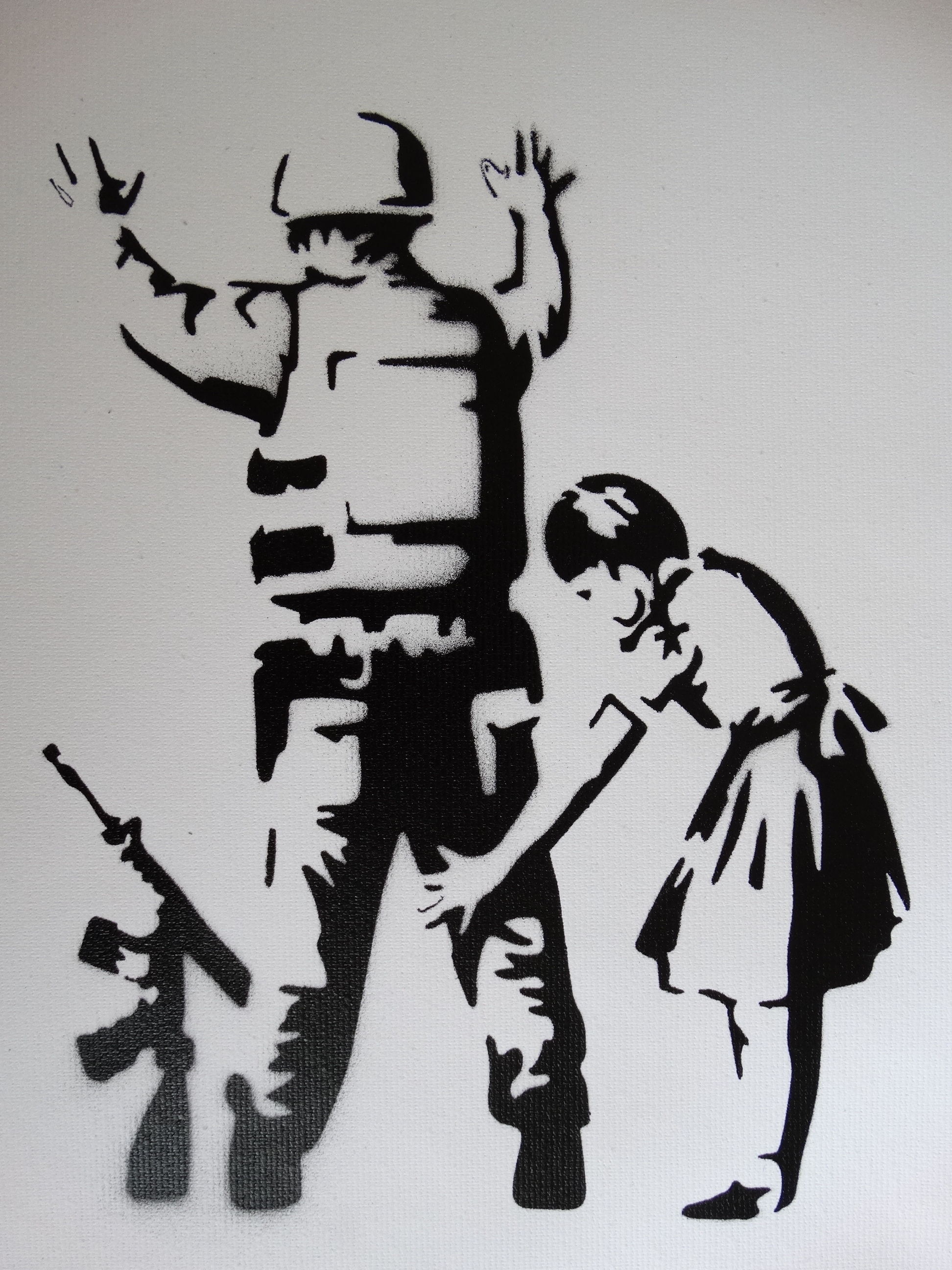 BANKSY - Banksy, Spray Paint Stencil on Canvas - Original Dismaland ...