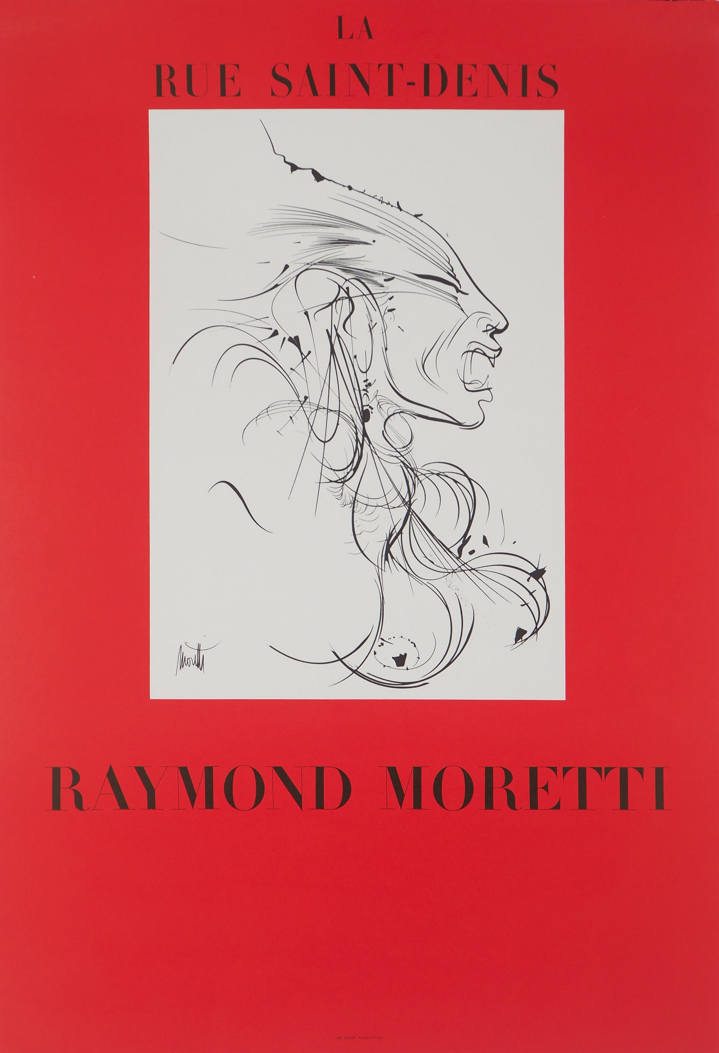 Raymond MORETTI : La rue Saint-Denis - Lithographie originale signée ...
