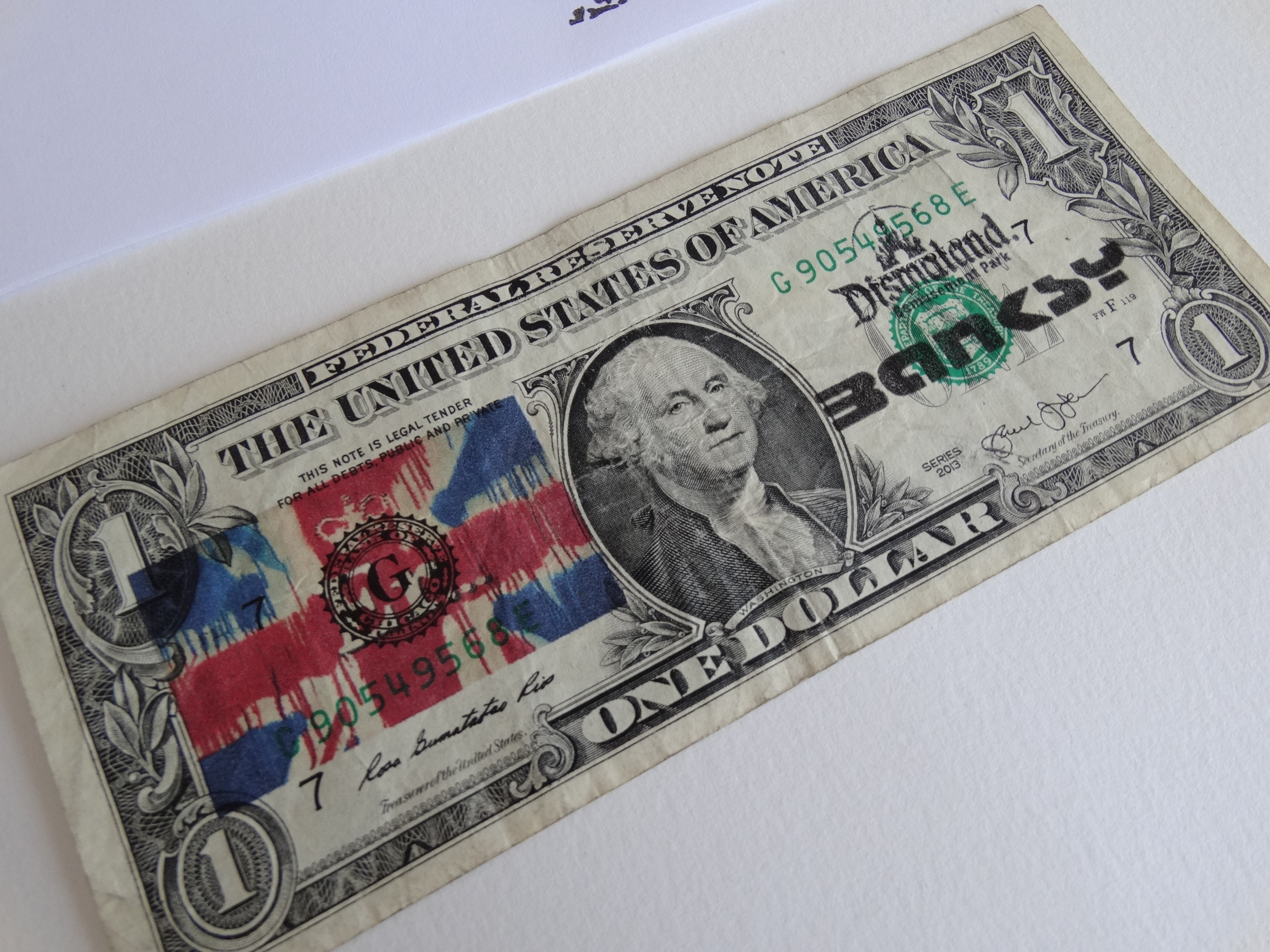 BANKSY (after) - Dismaland note, small original graffiti - Street Art ...