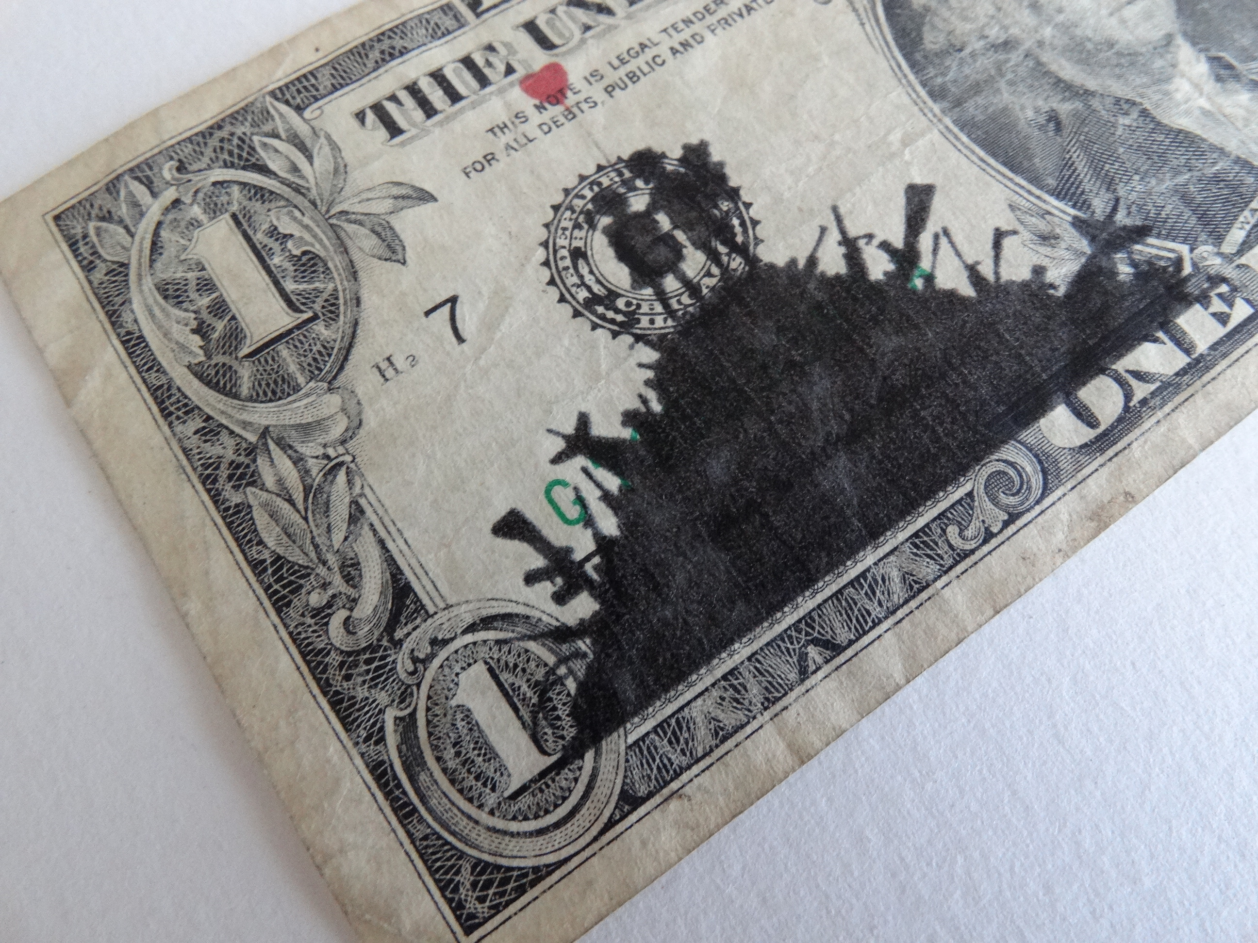 Banksy Dismaland note, small original graffiti - Street Art - Plazzart