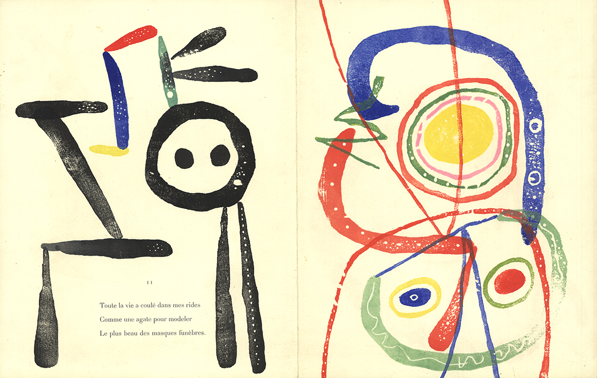 Joan Miro - Sans titre, 1958 - Gravure sur bois - Art Moderne - Plazzart