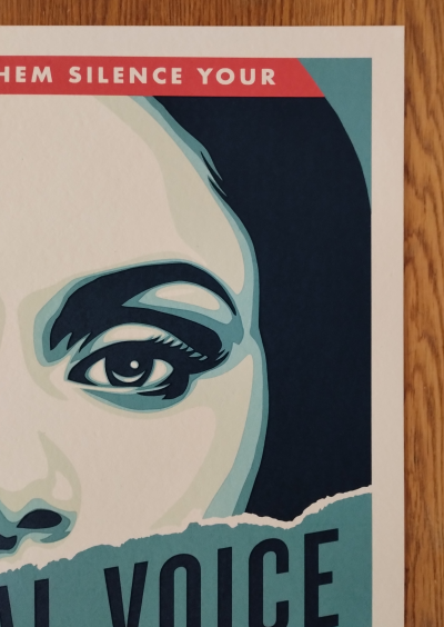 Shepard FAIREY (Obey) -Political Voice - Sérigraphie signée au crayon ...